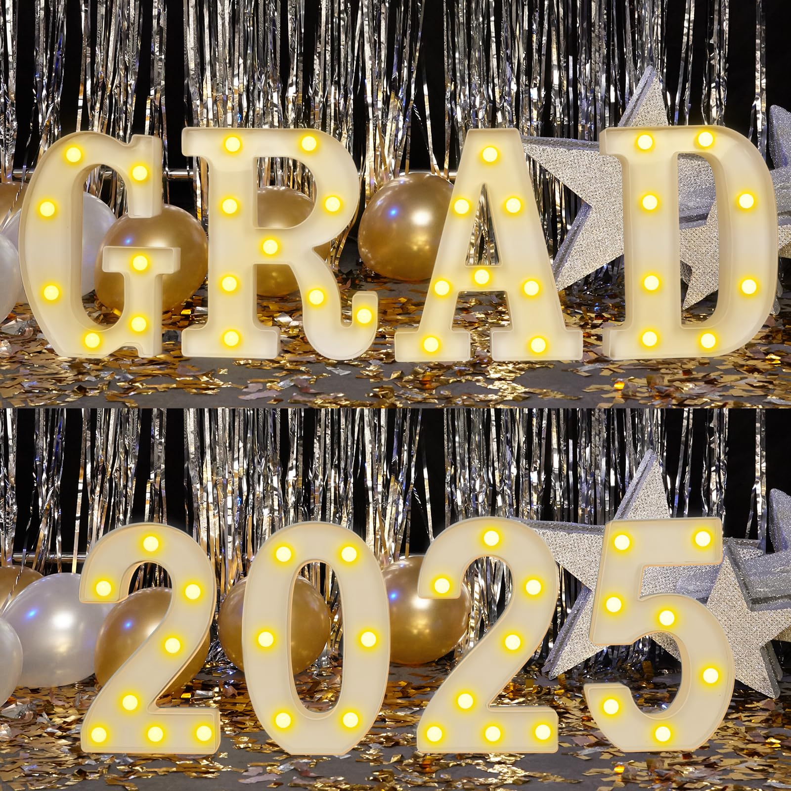 2025 Graduation Party - 8 LED Marquee Letter Lights Grad 2025 Sign ...