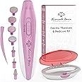 Amazon.com: Electric Nail File Manicure & Pedicure Set: 2-Speed Battery ...