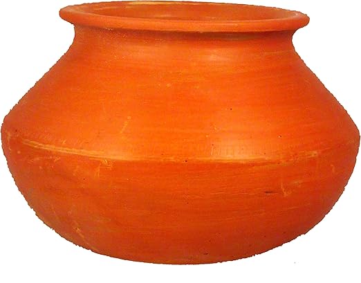 Buy Suninow 4L Brown Handmade and Unglazed Clay Pot for Cooking/Handi ...