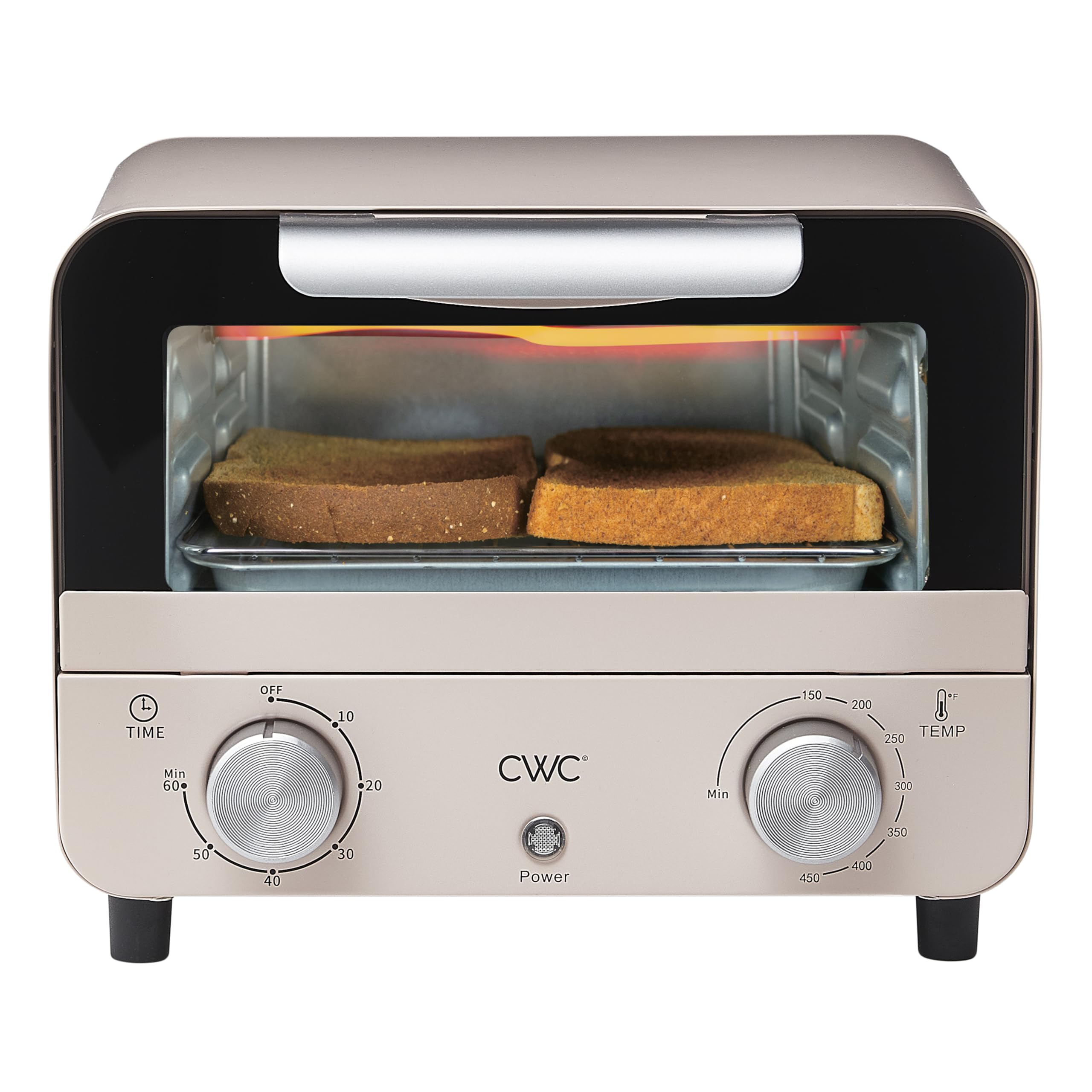 COOK WITH COLOR Mini Toaster Oven: 600W Power, Precision Timer, Auto ...