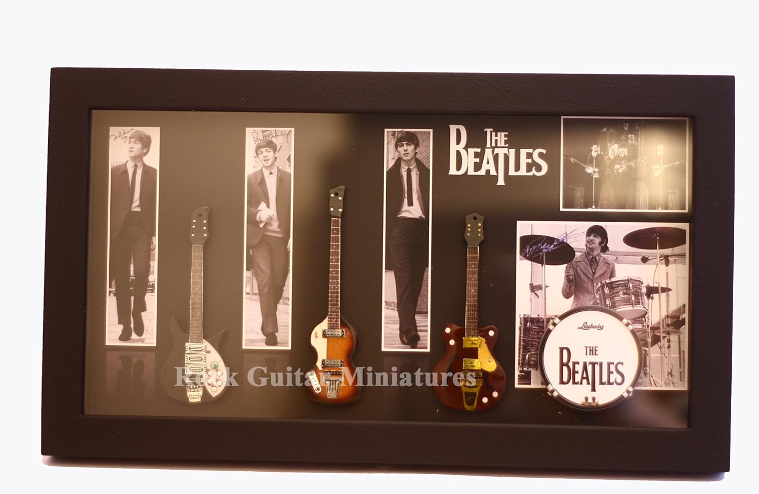 RGM8868 Beatles Miniature Guitar Collection includes three mounted ...