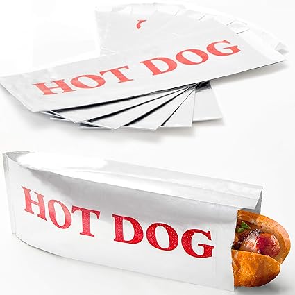 Warming Foil Hot Dog Wrapper Sleeves 200 Pack by Avant Grub. Turn a ...