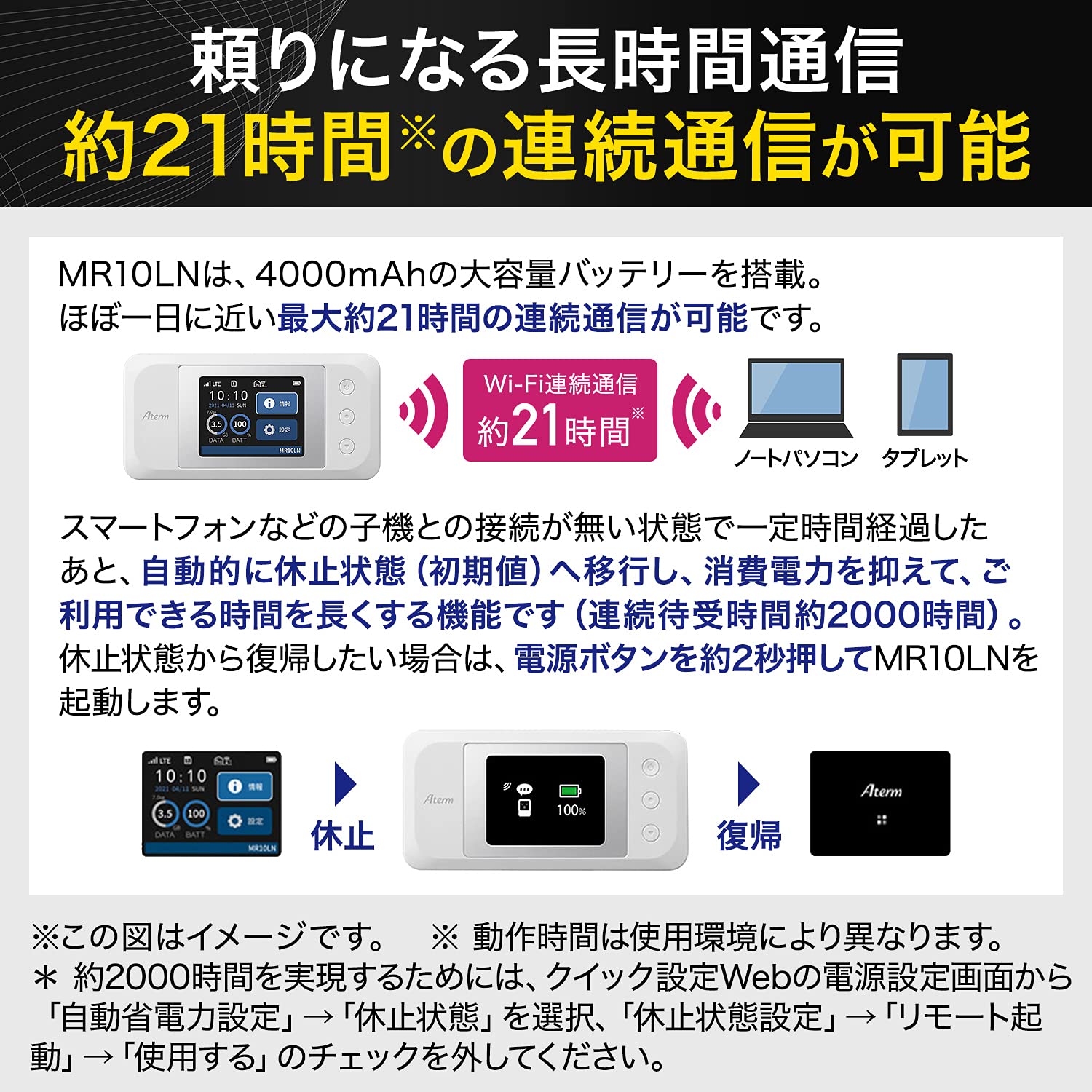 Mua Aterm (NEC) LTE Mobile Router SIM Included Set, SIM Free, MR10LN ST ...