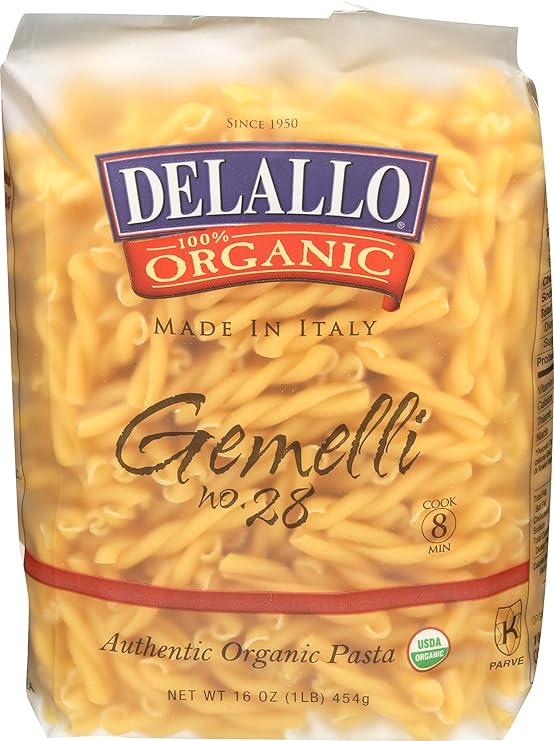 Amazon.com : Delallo, Pasta Gemelli Organic, 16 Ounce : Italian Pasta ...