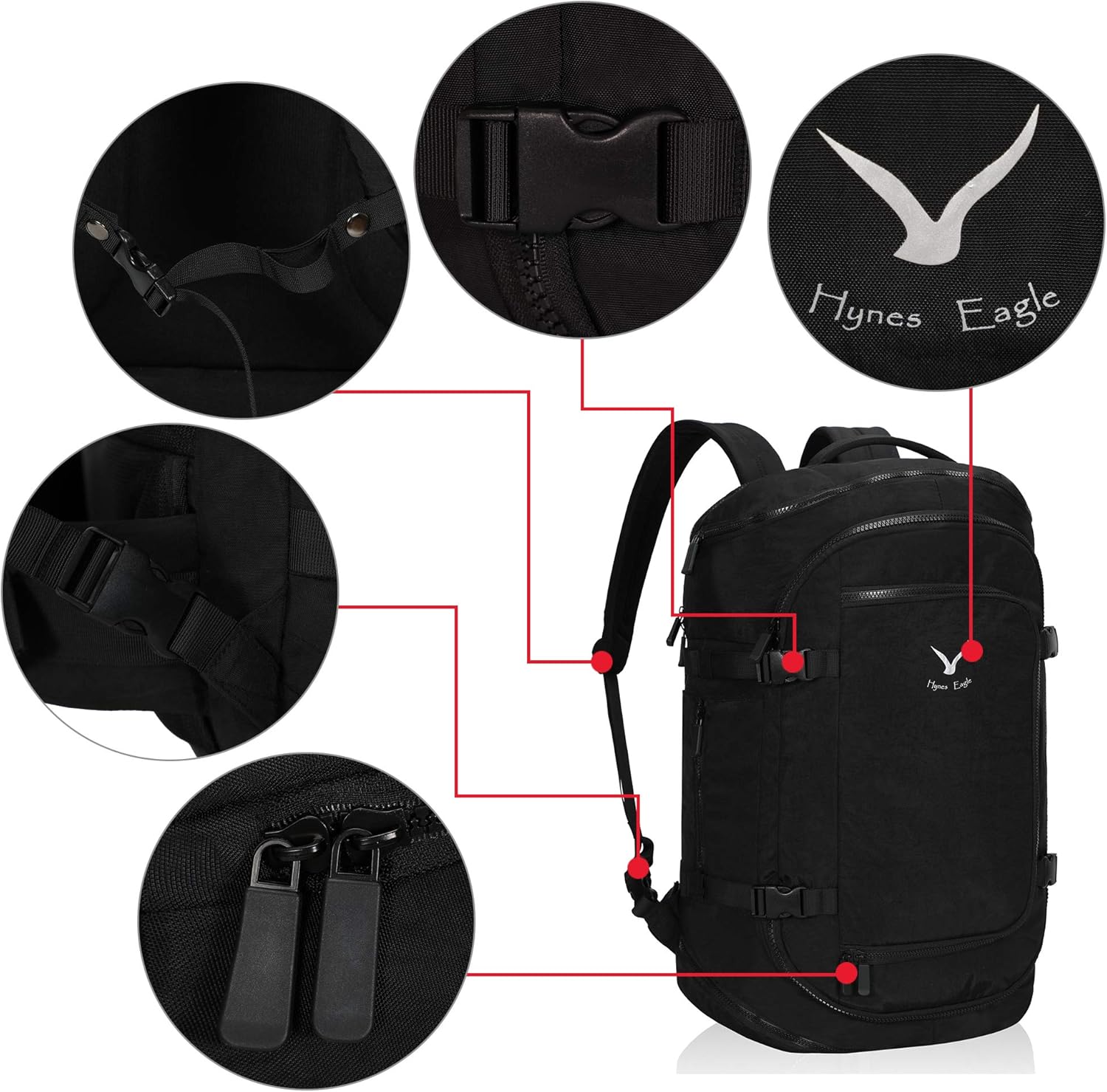 Hynes Eagle Cabin Backpack Flight Approved Carry-on Bag Travel Cabin ...