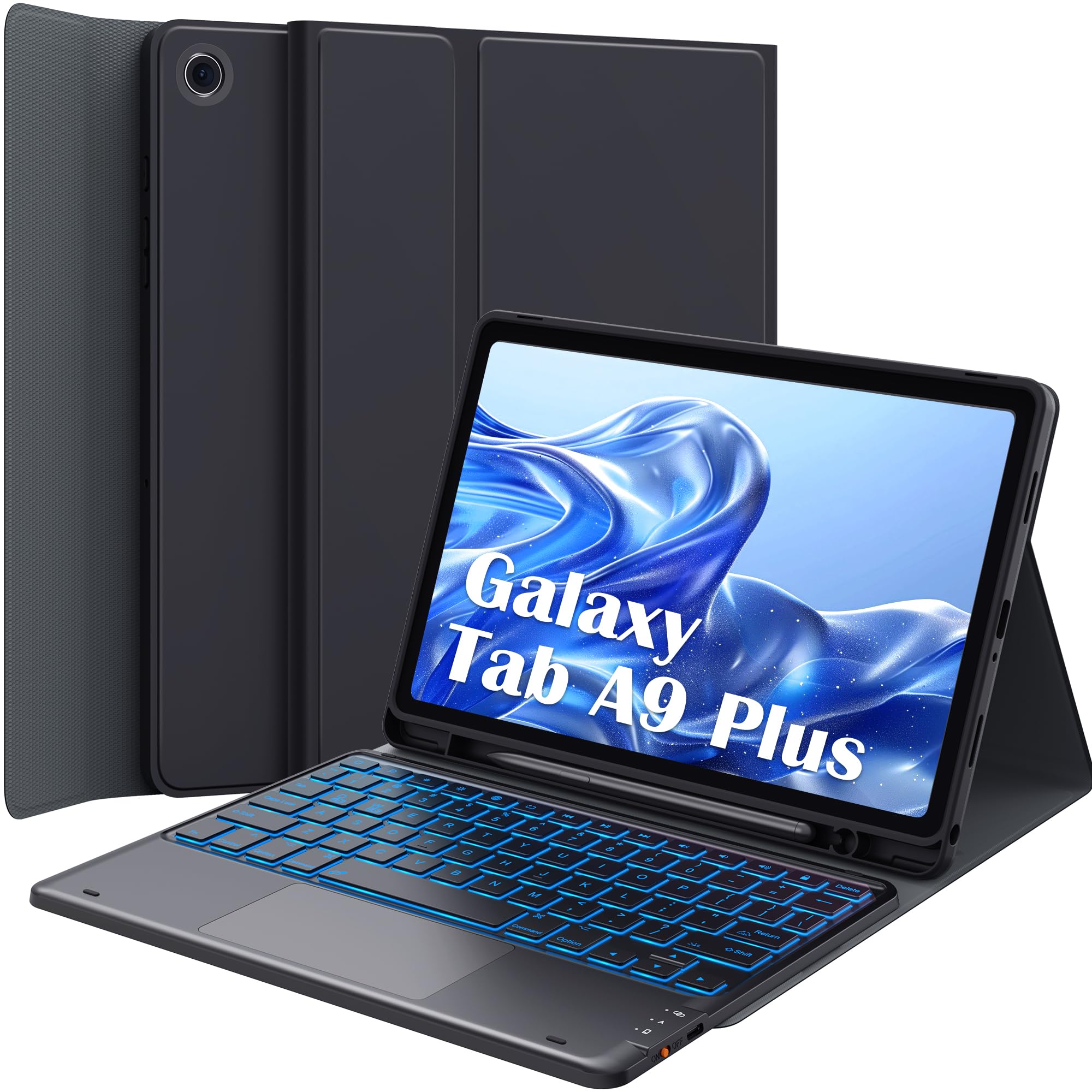 GreenLaw Keyboard Case for Samsung Galaxy Tab A9 Plus 11 inch 2023, 7 ...
