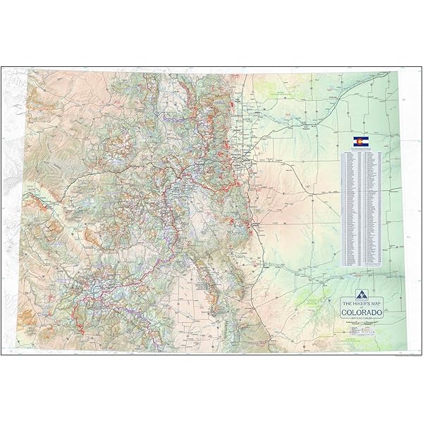 Laminated Map Large Detailed Roads And Highways Map Of Colorado State