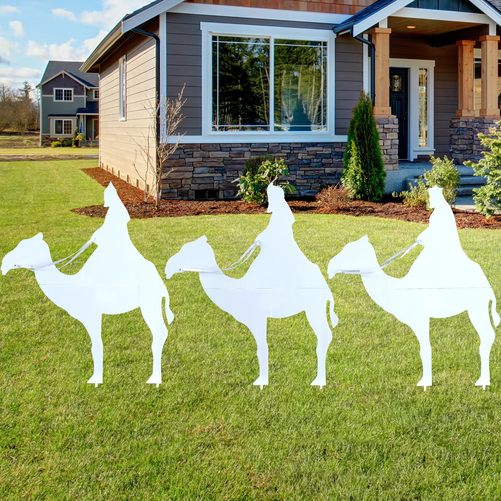 Zonon Set of Three Kings Wise Men Christmas Outdoor Nativity Yard Sign ...