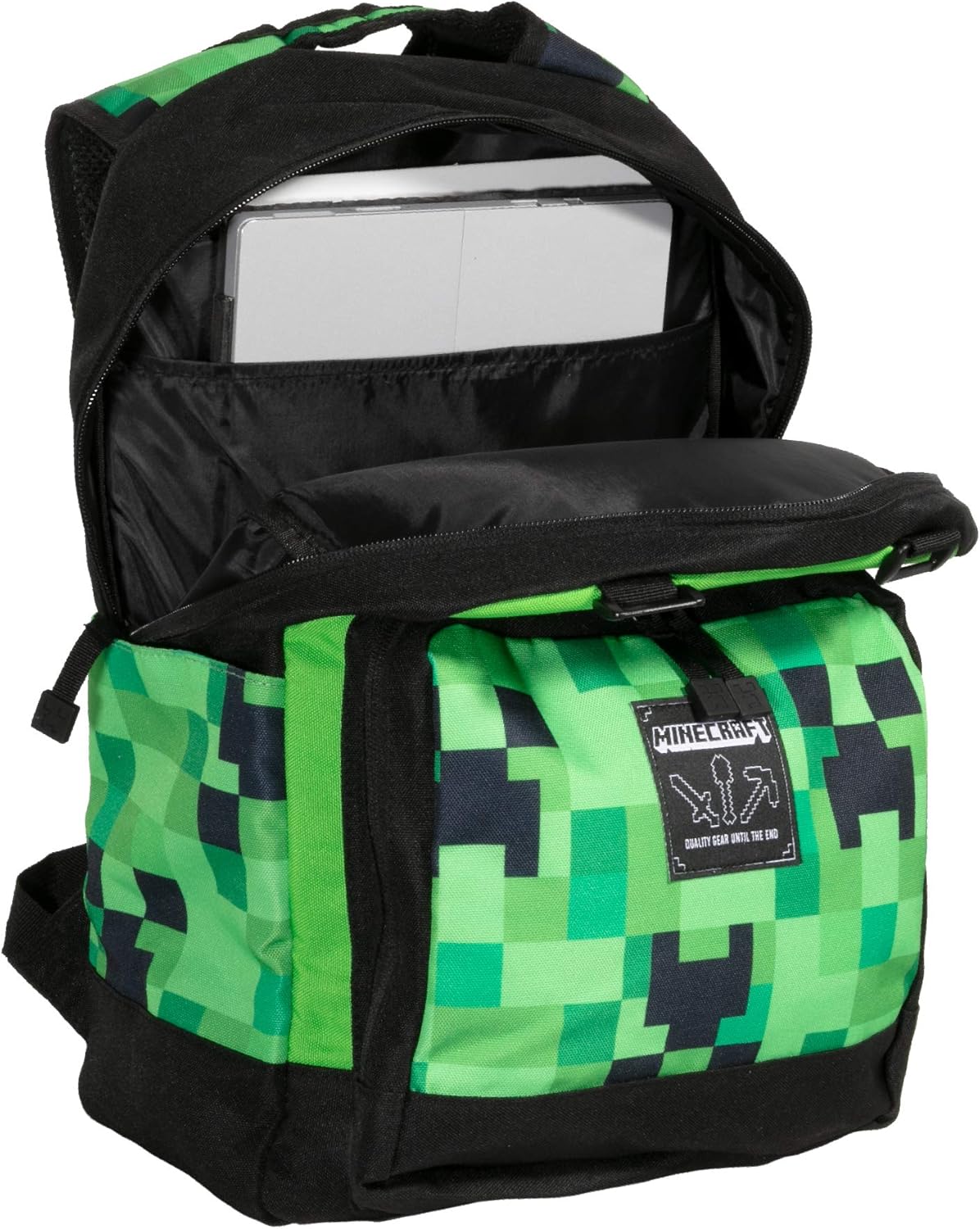 JINX JX10996 Minecraft 17inch Creeper Fatigued Again Green Backpack ...