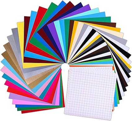 Amazon.com: Prime Vinyl Permanent Self Adhesive Vinyl Sheets, 12” x 12 ...
