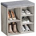 Amazon.com: coucheta Shoe Storage Bench with Cushion, Cubby Seat Shoe ...