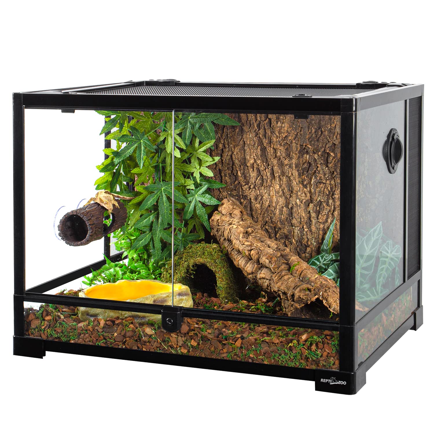 Mua REPTIZOO Reptile Hide Cave Resin Hollow Tree Trunk Hideout Hermit ...