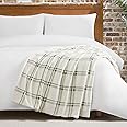 Amazon.com: Lucky Brand Sherpa Plaid Olive/Sage 50"X70" Cozy Plush Blanket - Premium Microfiber ...