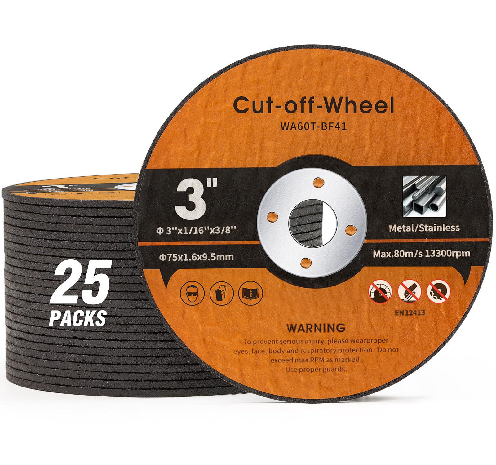 Mua 25 PCS 3 Inch Cut Off Wheels Metal and Stainless Steel Cutting Wheel for Angle Grinder 3"x1 ...