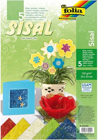 BRINGMANN MAX KG Folia 850409 - Sisal 135g/m², 23 x 33cm, 5 Sheets ...