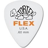 Amazon.com: Dunlop Tortex Flex Triangle .60mm Orange Guitar Pick, 6 ...
