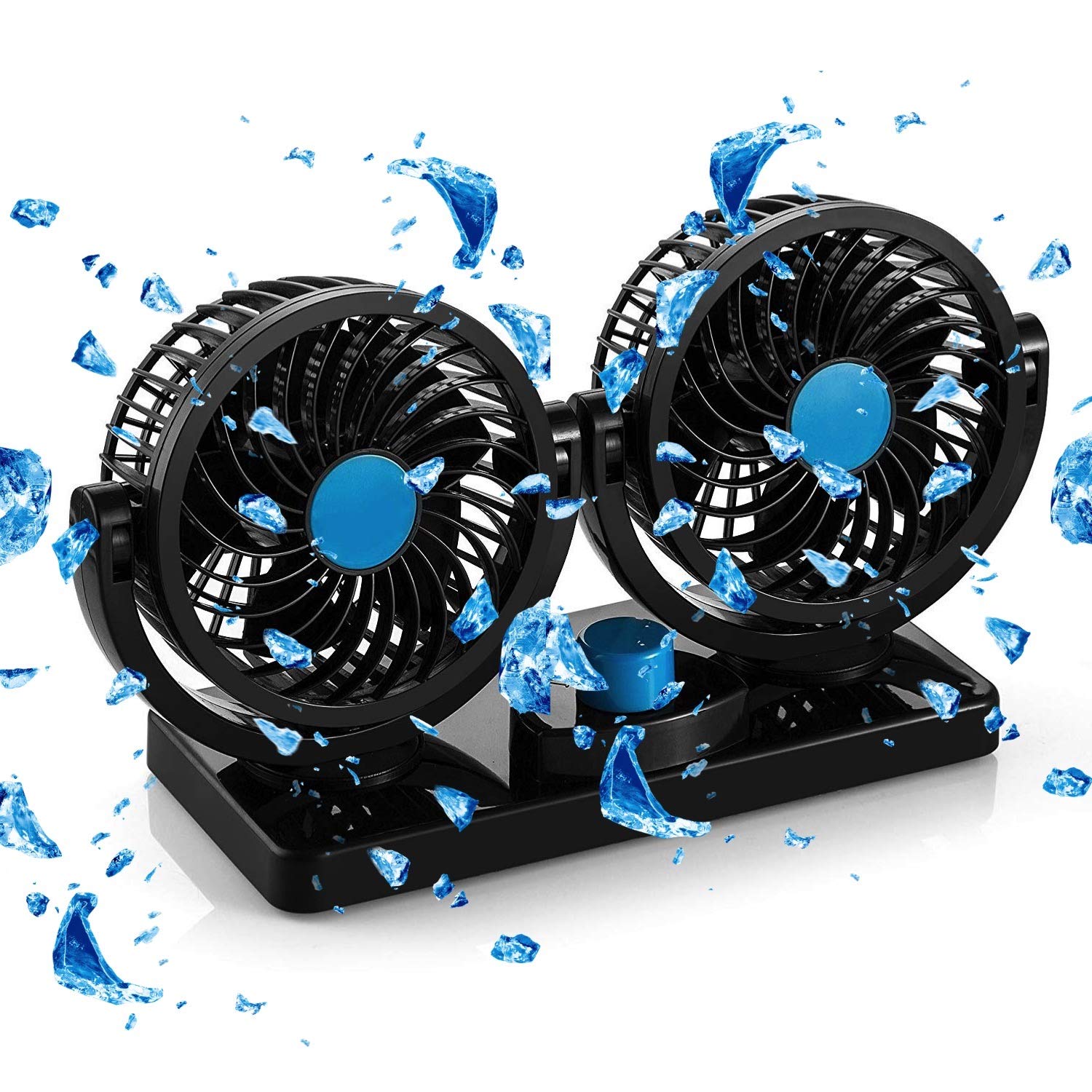 AboveTEK 12V DC Electric Car Fan - 2 Speed Fans 12 Volt Cigarette ...