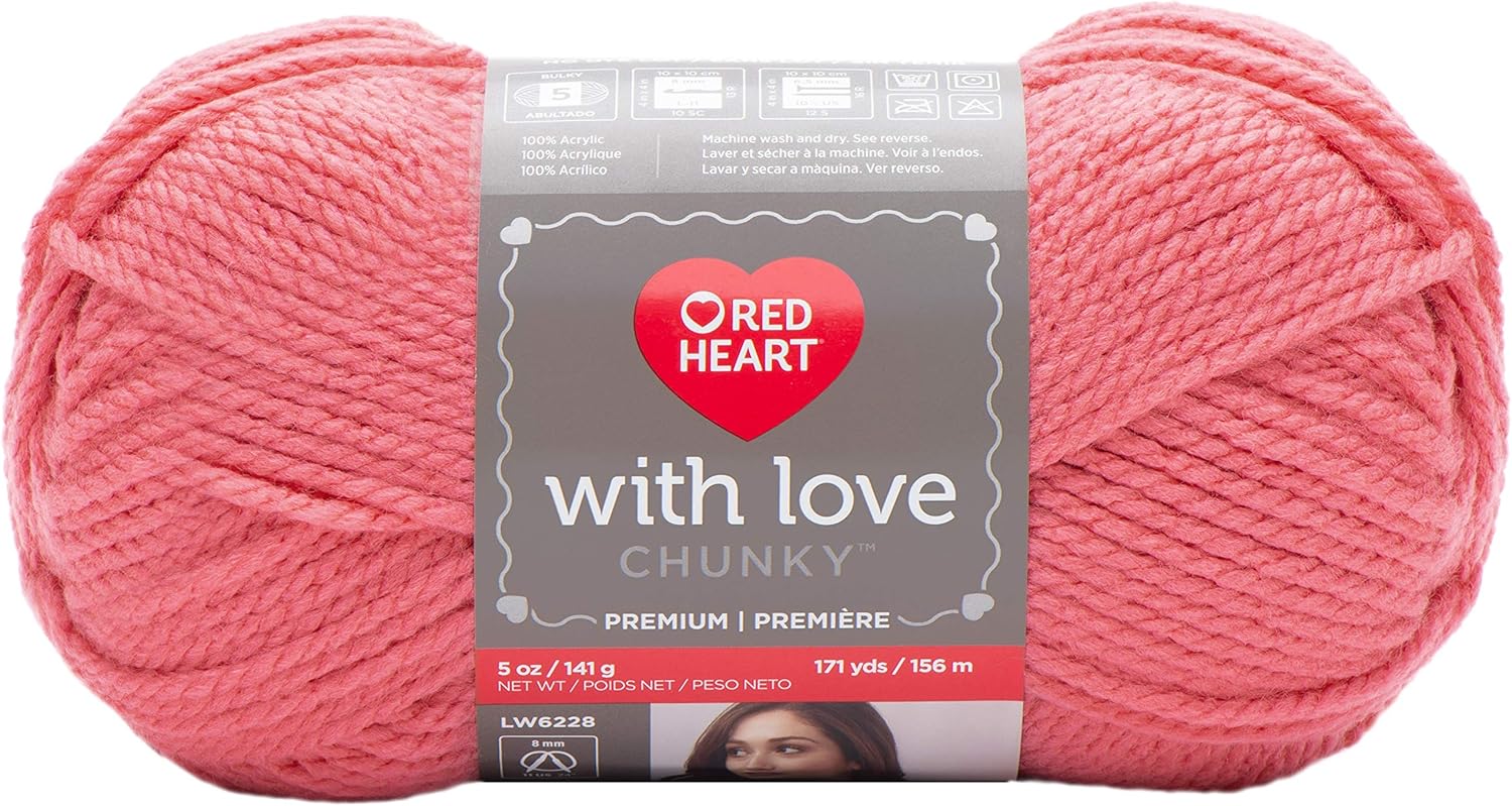 Amazon.com: Red Heart With Love yarn, Chunky - Papaya