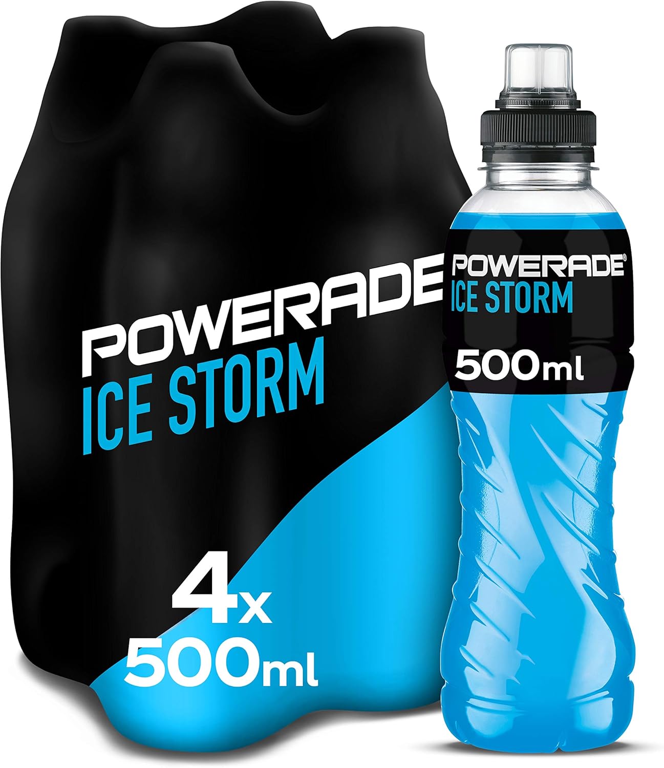 Powerade Ice Storm Botella - 500 ml (Pack de 4): Amazon.es ...
