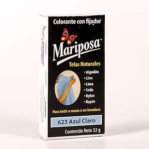 Mariposa Colorante para Ropa, Pastilla de color Azul Claro Numero 623 ...