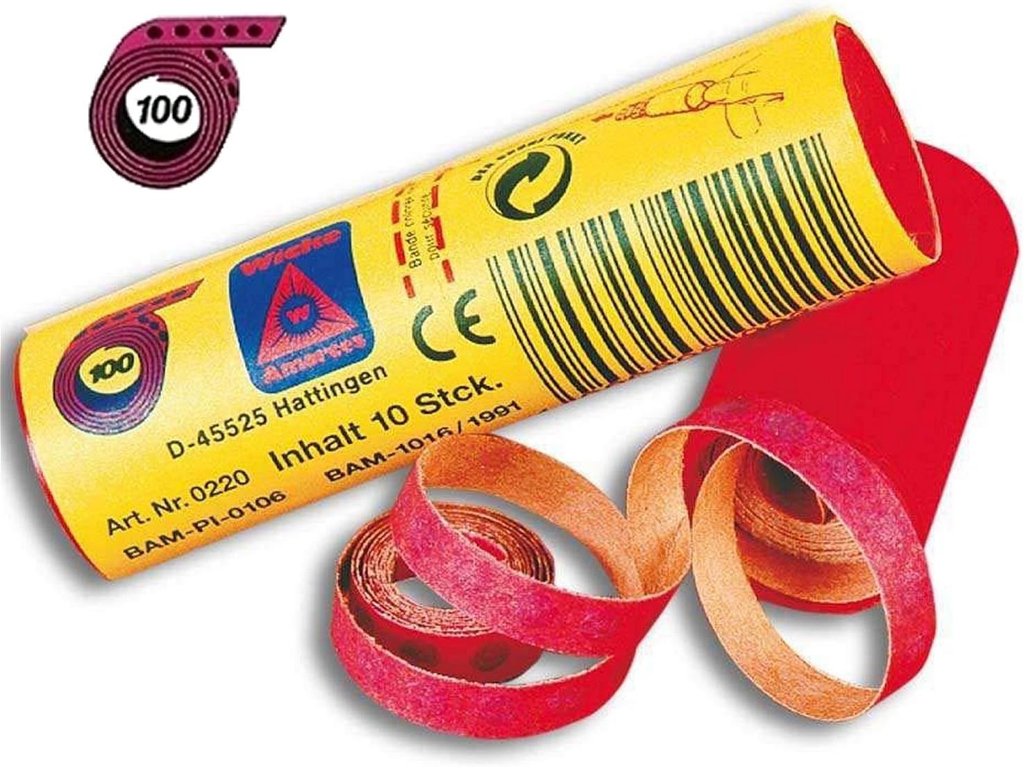 Sohni-Wicke 0220 Amorces 100 Schuss Bänder (10 Rollen = 10000 Schuss ...