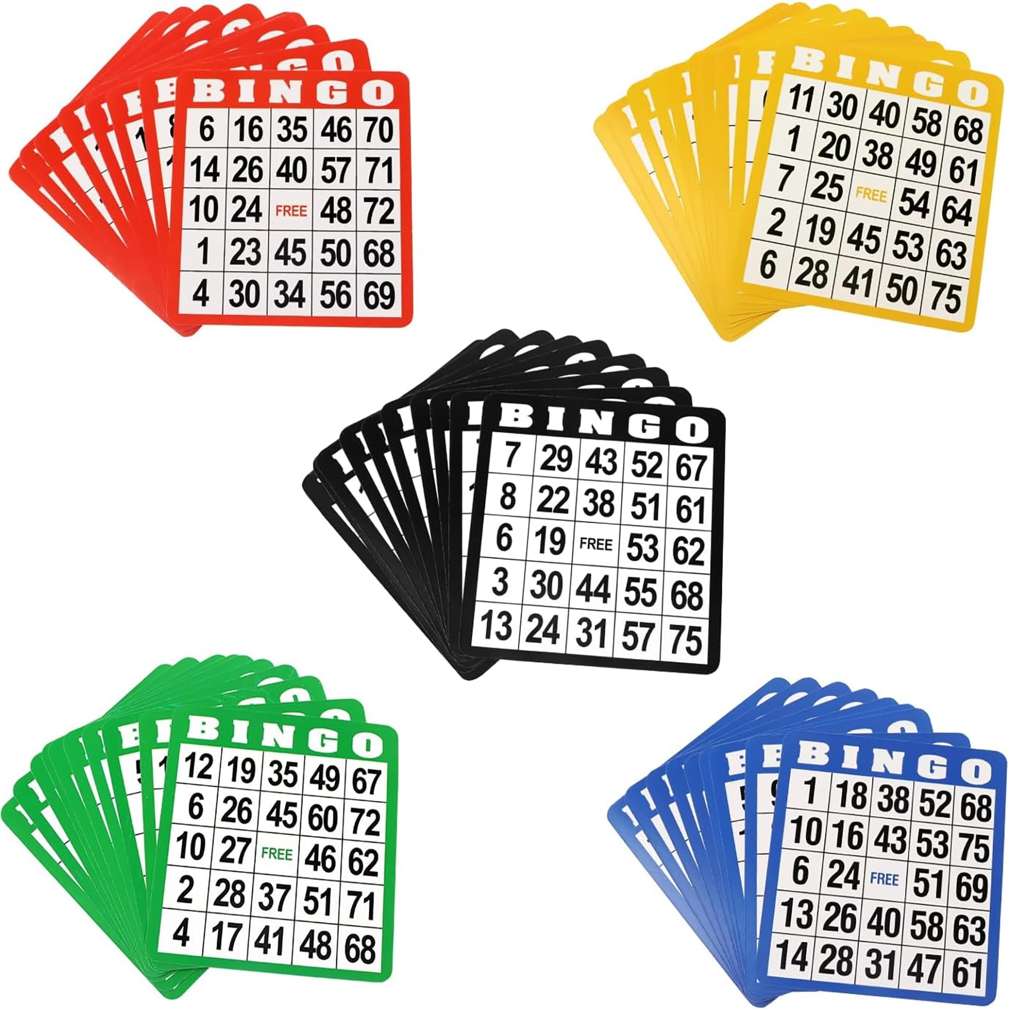 GSE Games & Sports Expert 100-Pack Multi-Color Bingo Game Cards with ...