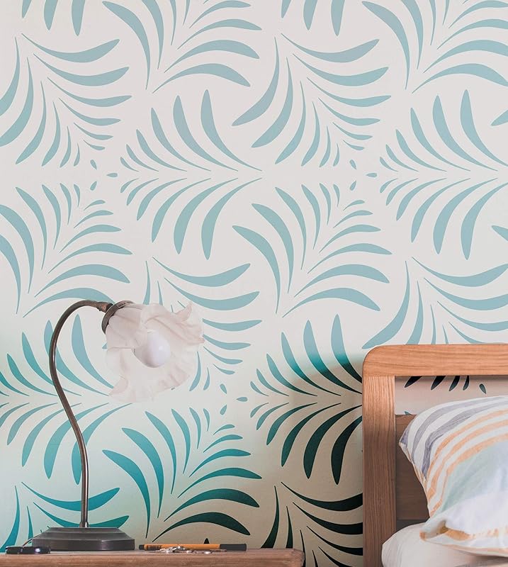 Amazon PINKIPO 2 Pack Milas Leaves Large WALL STENCIL Modern 