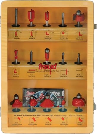 Freud 90-100 15-Piece, 1/4-Inch Shank Router Bit Set: Amazon.ca: Tools ...