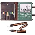 Amazon.com: Robrasim Handmade Leather Sketchbook Cover, Artist Sketch ...