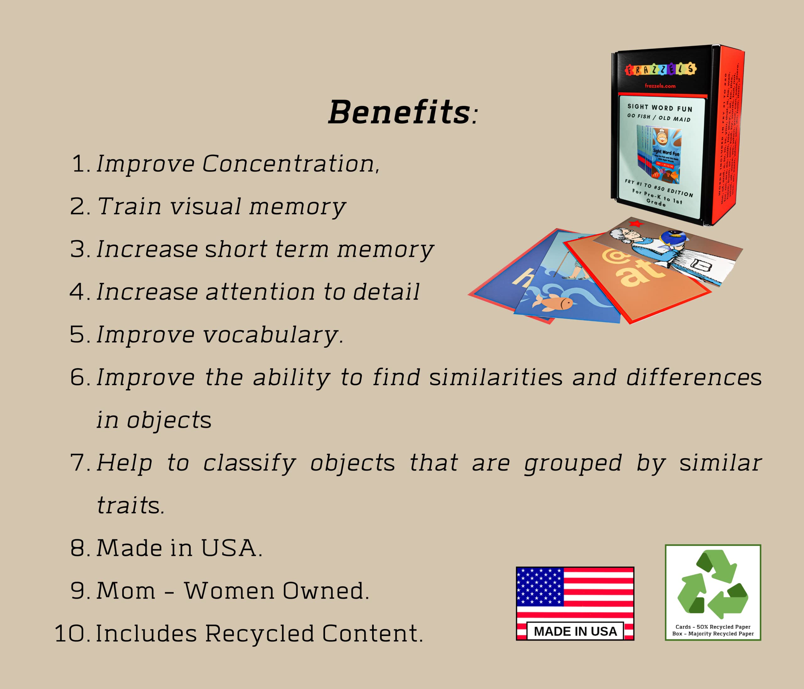 Mua Go Fish Sight Words Card Game for Kids for Ages 4+ with Fry 1 to 50 ...