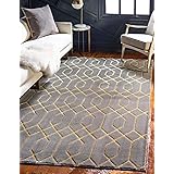 Amazon.com: Unique Loom Glam Collection Geometric, Squares, Metallics ...