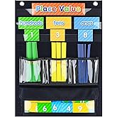 Amazon.com: Locmeo Hundred Pocket Chart with Number Cards Burlap ...