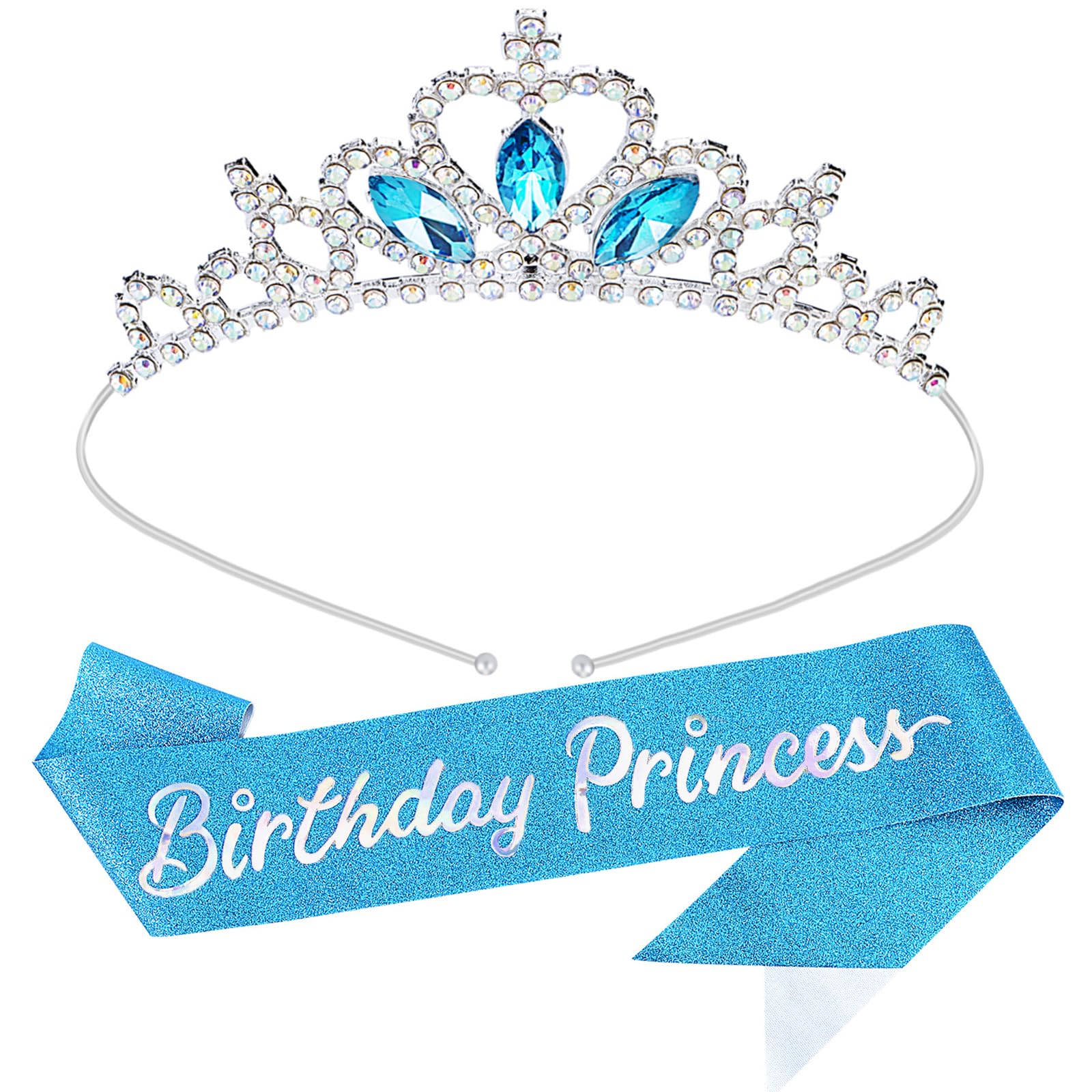 COCIDE "Birthday Princess Sashes and Tiaras for Girls Birthday Pink ...