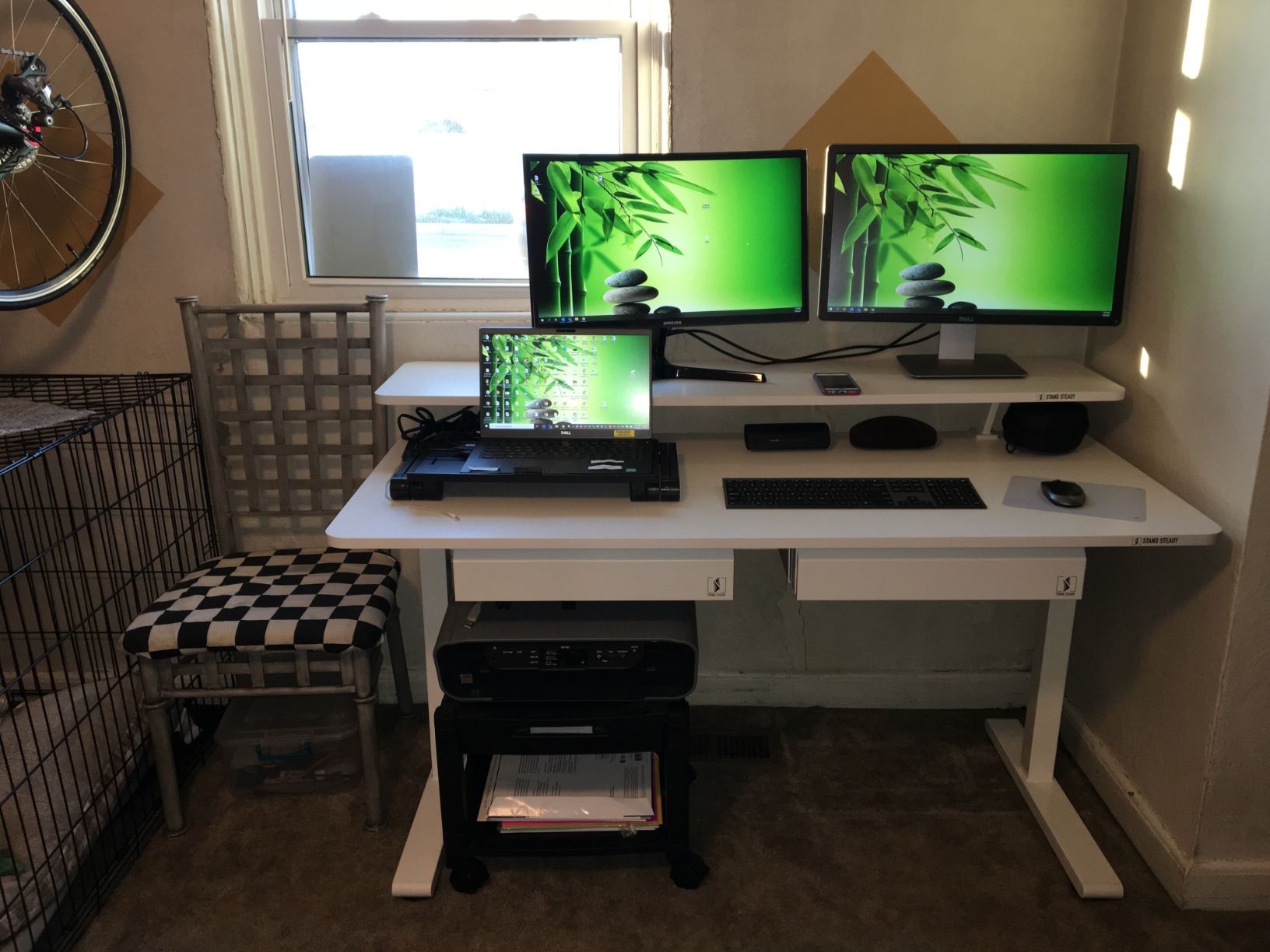 $9/mo - Finance Stand Steady Attachable Desk Wheels | Set of 4 Locking ...