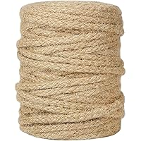 Naler 82FT Hemp Rope 6mm, 100% Natural Jute Rope 4-ply Thick Twine ...