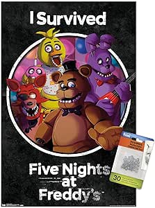 Five Nights at Freddy's - Survived Wall Poster with Push Pins : Amazon ...