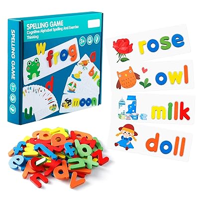 Wooden Cardboard English Spelling Alphabet Game Early Education Toy UK ...