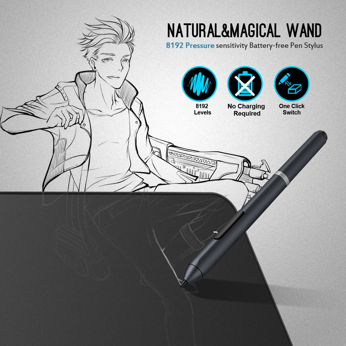 Mua Drawing Tablet, XP-PEN DECO-01 Graphics Tablet with Battery Free ...