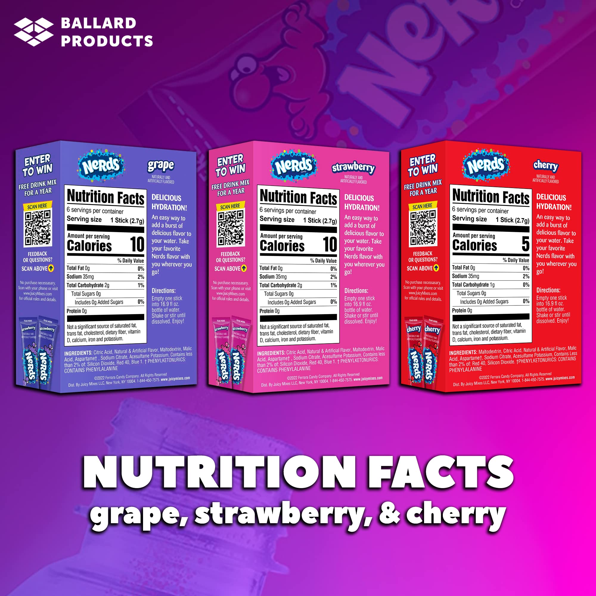 Mua Nerds Flavored Drink Mix Singles Pack of 6 Boxes - 6 Boxes of Sugar ...