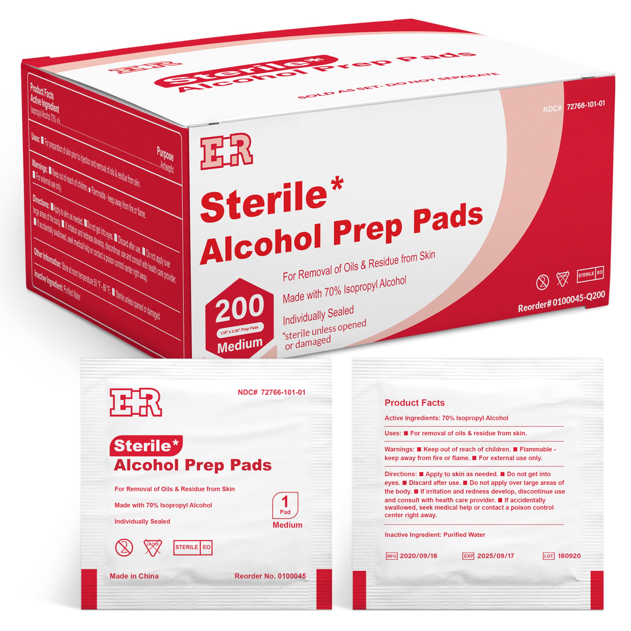 Mua Ever Ready First Aid Alcohol Prep Pads, Medium 2-Ply Alcohol Wipes ...