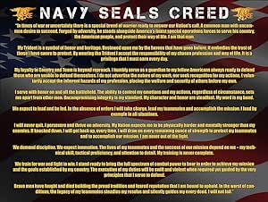 Amazon.com: Navy Seals Creed Poster (V6): Posters & Prints