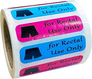 Amazon.com : 400 for Rectal Use Only Label Stickers - 2" x 0.5" Blue ...