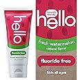 Amazon.com: hello Kids Natural Watermelon Fluoride Free Toothpaste ...