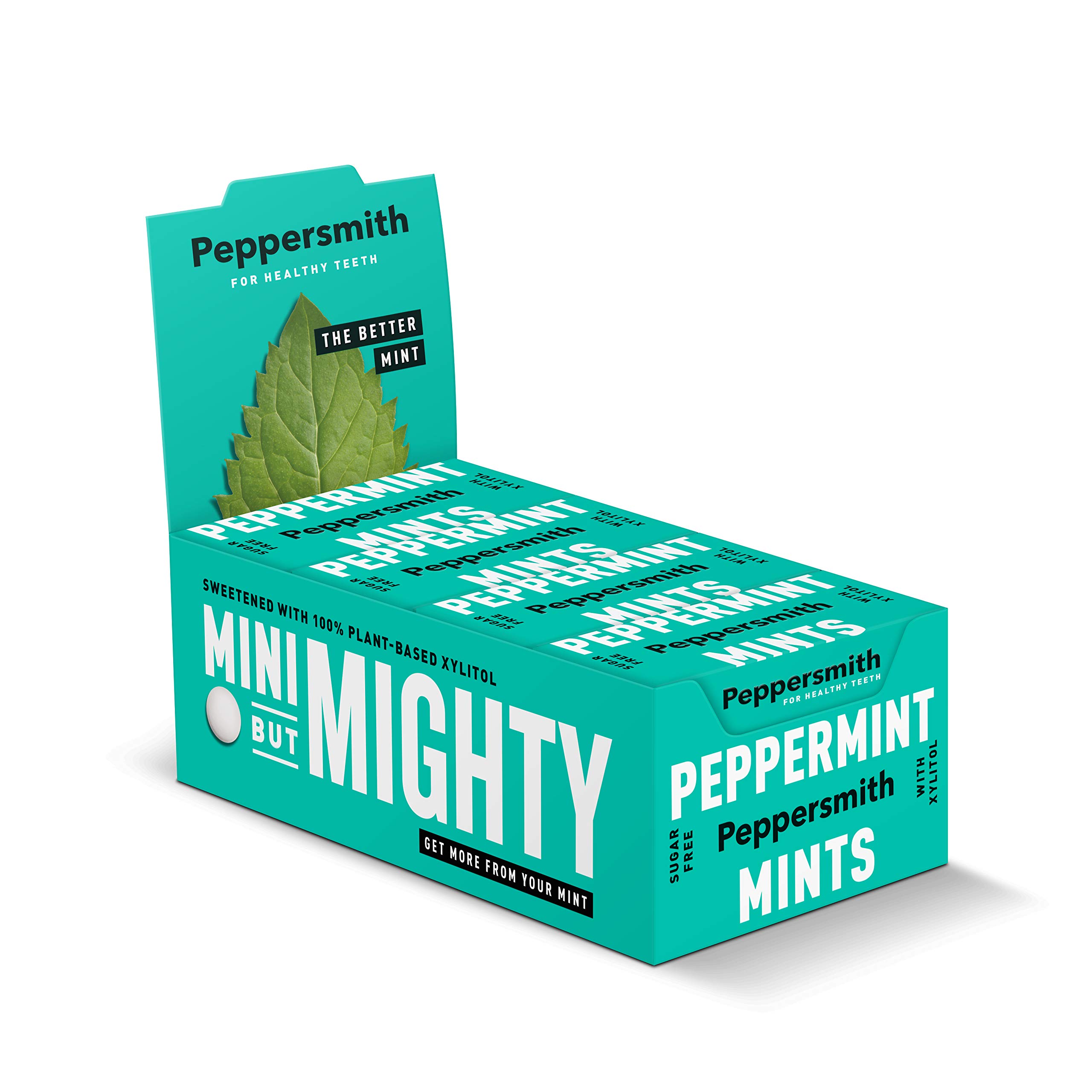 Peppersmith 100% Xylitol Mints, Fine English Peppermint, 25 Mints 15 g ...