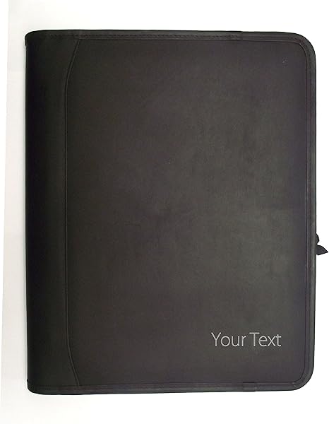 Black Leather Presentation A4 Folder Portfolio with 4 ring organiser ...