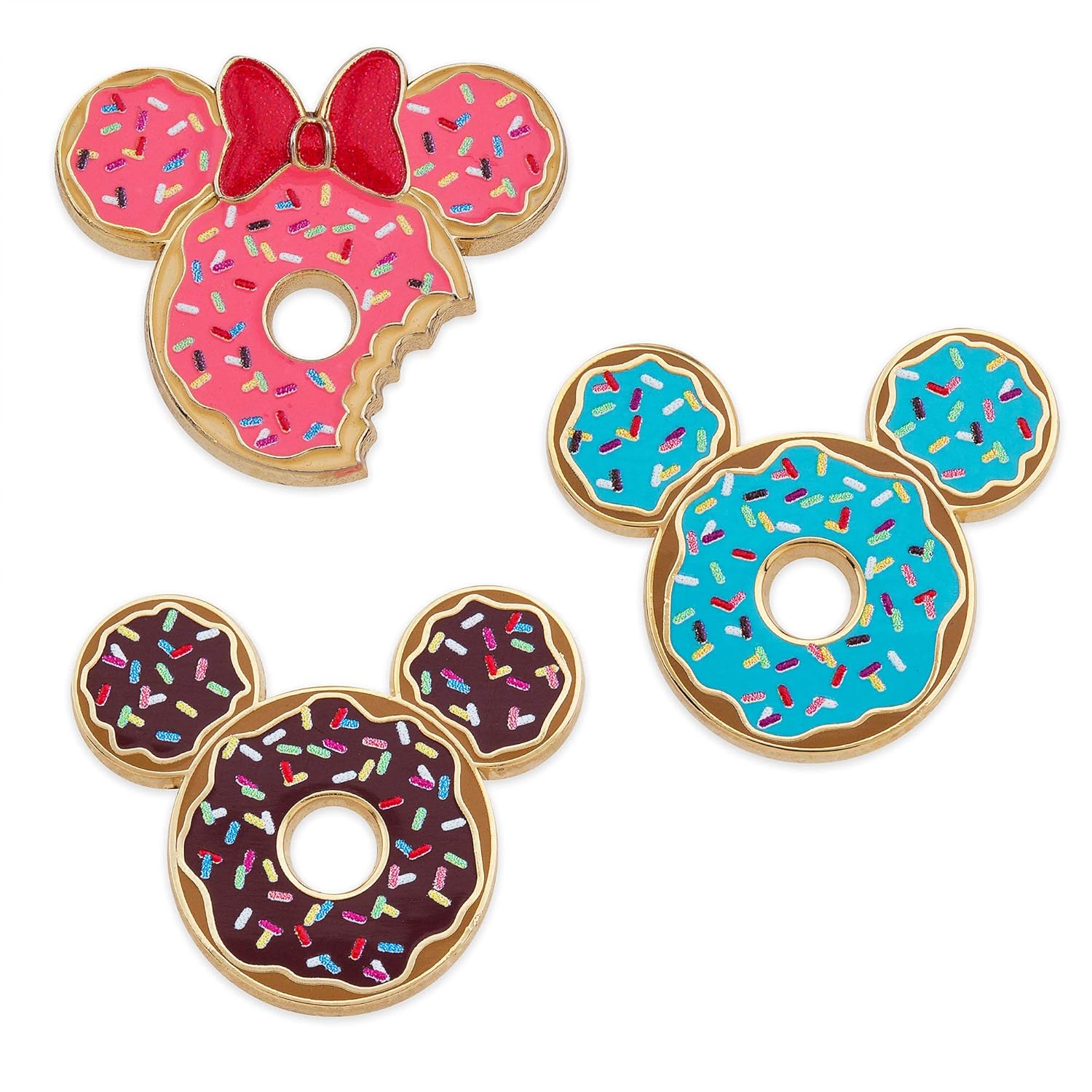 Amazon.com: Disney Mickey and Minnie Mouse Donut Pin Set: Kitchen & Dining