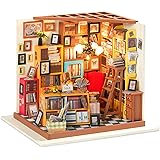 Amazon.com: Hands Craft DIY Miniature Dollhouse Kit - Sam's Study 3D ...