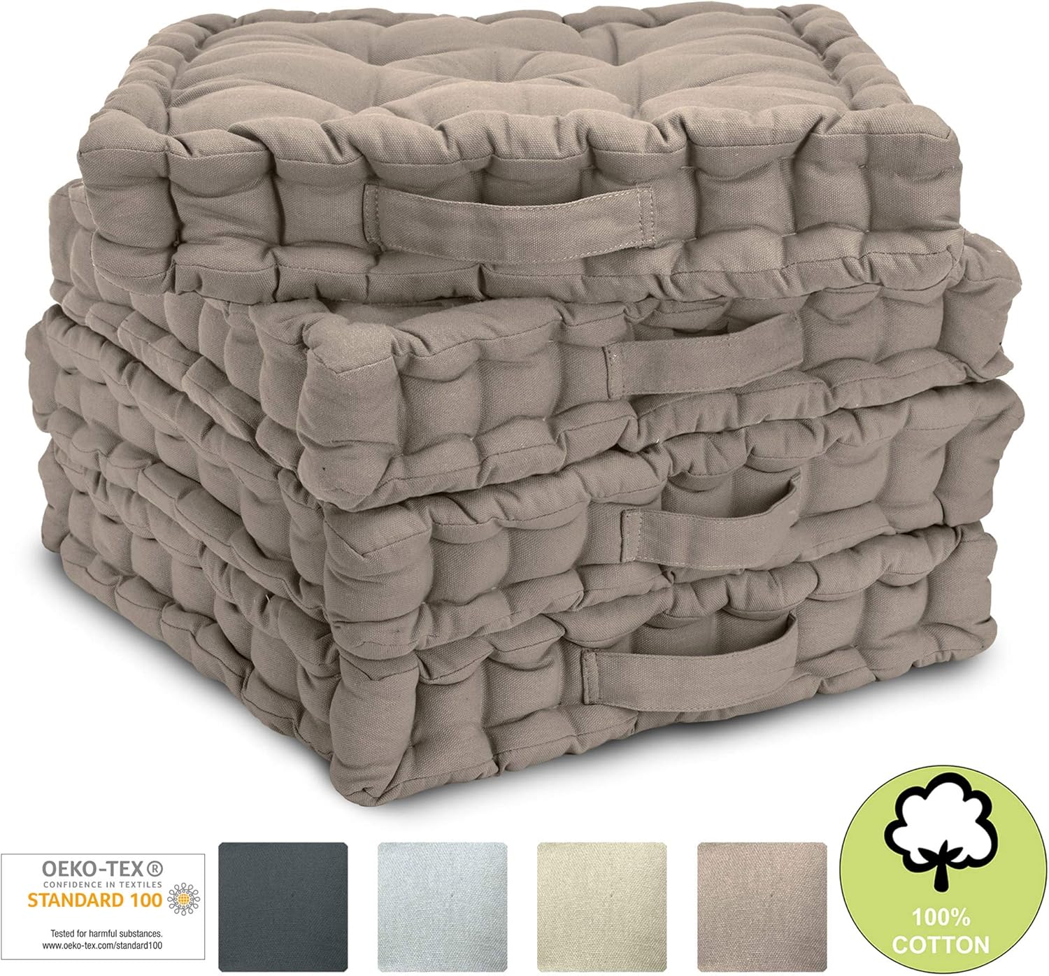 Beautissu Lot de 4 Coussins d‘Assise Mila - Coussin de Chaise avec ...