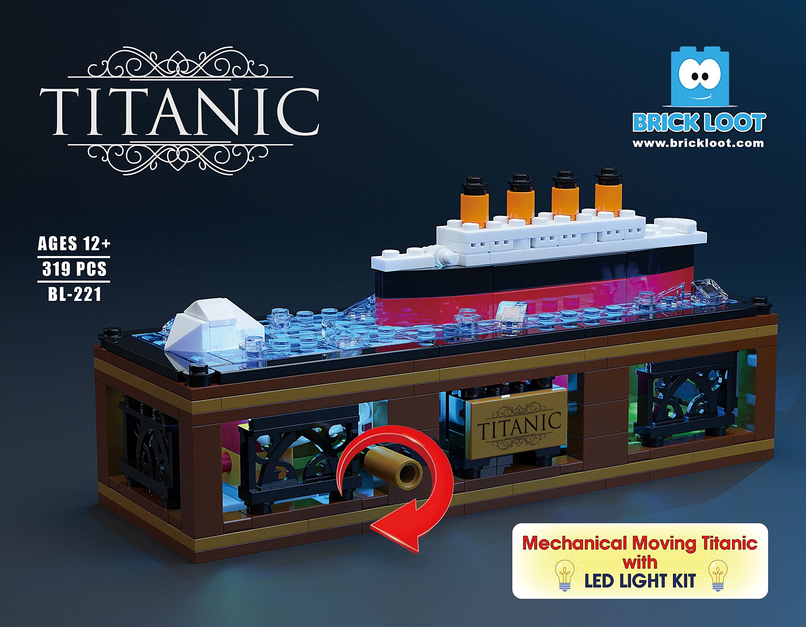 Mua Brick Loot Iceberg Titanic Building Blocks Set with Light Kit ...
