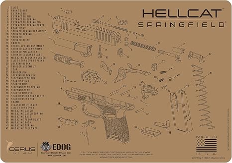 Amazon.com : EDOG Springfield Armory Hellcat Tan Schematic (Exploded ...